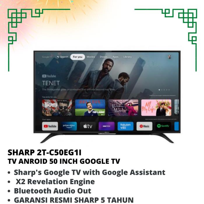 Jual tv led android sharp 2t-c50eg1i google tv sharp 50 inch - Kota Tangerang Selatan - DC ...