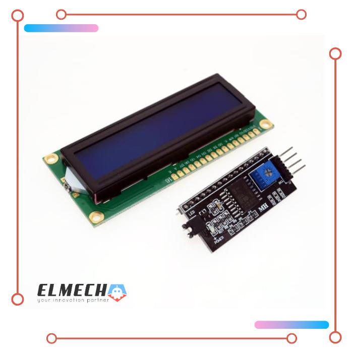 Jual LCD 16x2 TERMASUK MODUL I2C BLUE BIRU - Kota Surabaya - ELMECH ...