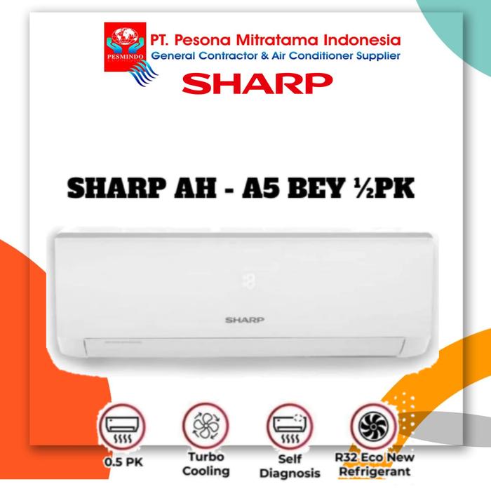 Jual AC SHARP AH-A5BEY 1/2 PK LOW WATT 5bey 5bey Turbo Cool R32 New - Kota Bekasi - PME ...