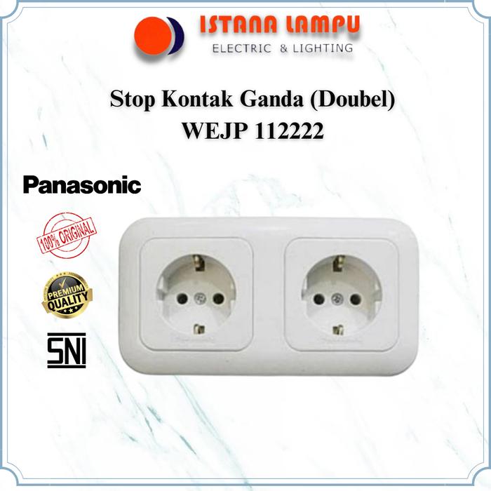 Jual Panasonic Stop Kontak Ganda Double 2G CP Child Protection ...