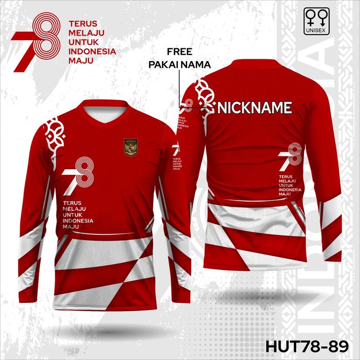 Jual Jersey HUT Kemerdekaan RI ke 78 2023 Baju Dirgahayu Indonesia Desain - Hitam, XL - Kota ...
