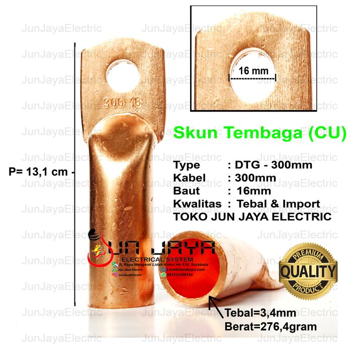 Jual Skun Kabel Tembaga type DTG 300mm (Scun CU 300) import - Kota Surabaya - Jun Jaya Electric ...