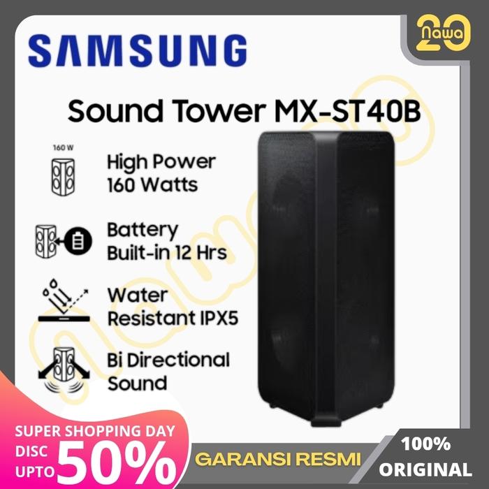 Jual SAMSUNG SPEAKER PORTABLE MX ST40B SOUND TOWER MX ST40 POWER ...