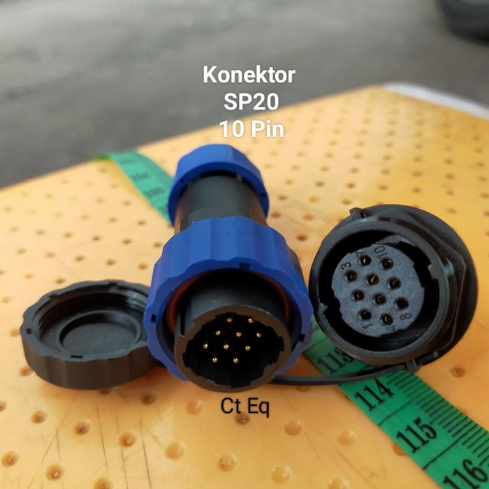 Jual Konektor SP20 10 Pin Plug n Socket IP68 Panel Mount konektor ...