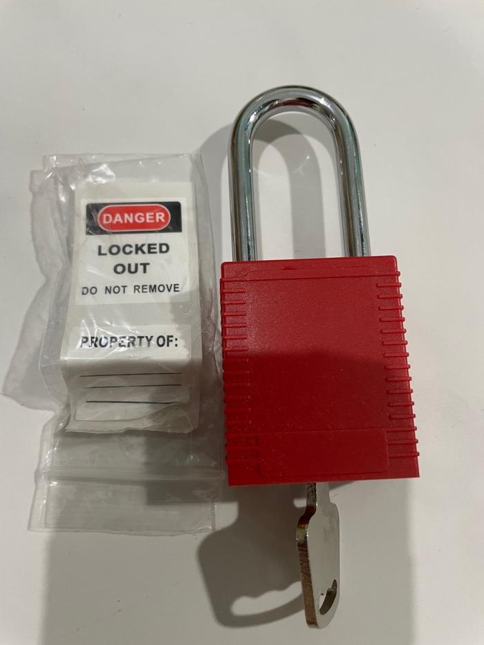 Jual LOTOTO (Lockout Tagout Tryout) Padlock Red Gembok Safety Merah ...