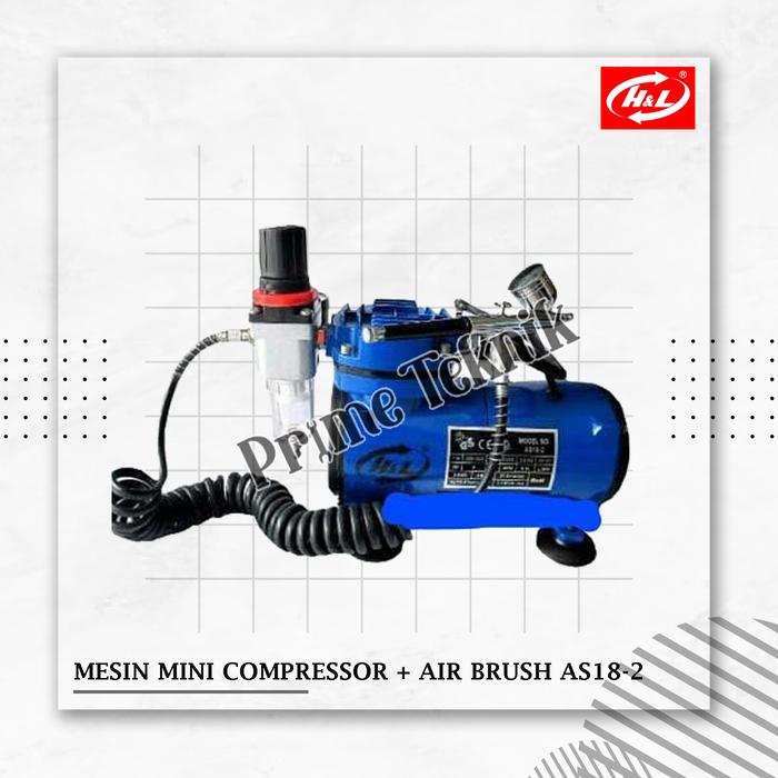 Jual Mini Kompresor Angin + Air Brush AS18-2 Compressor Paint Complete ...