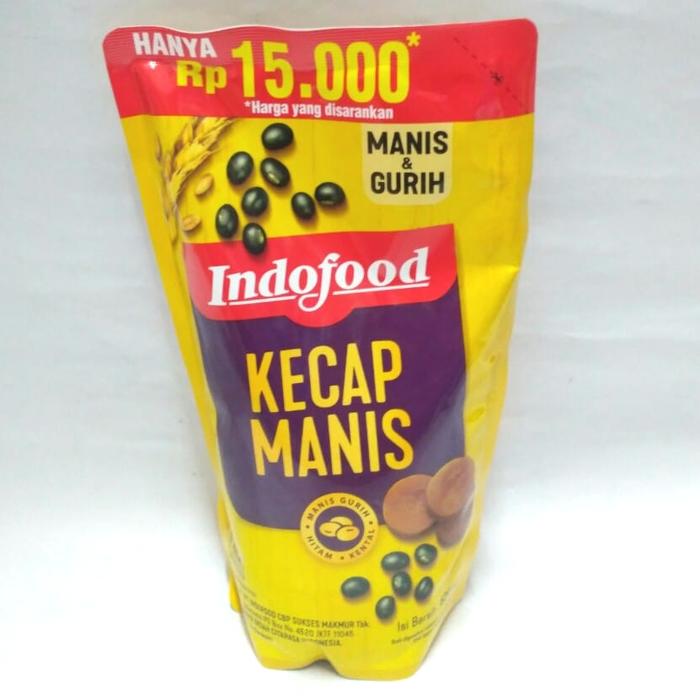 Jual Indofood Kecap Manis & Gurih Hitam Kental Refill 520 ml - Kota ...