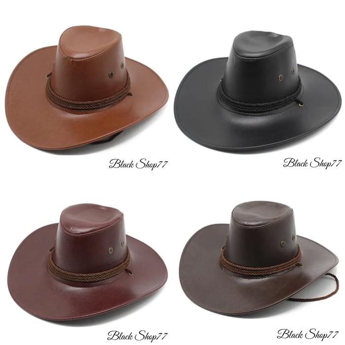 Jual Topi Koboy Tambang Kulit - A - Coklat Di Seller Velvet Store ...