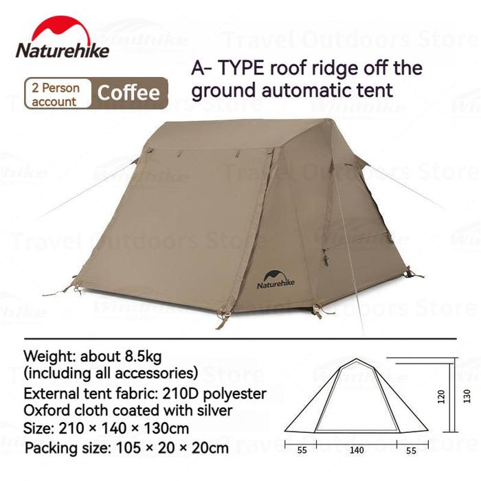Jual TENDA NATUREHIKE CNH22ZP001 QUICK BUILT TENT 210D 2 PERSON TENT ...