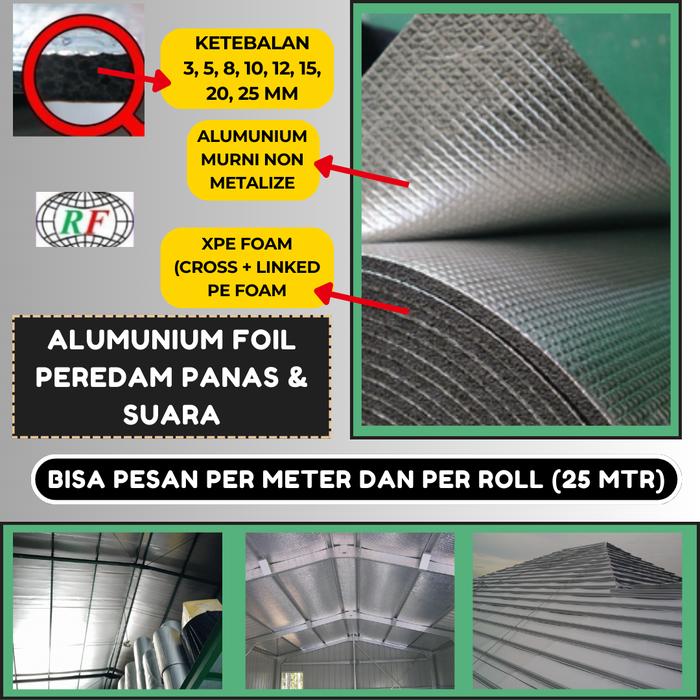 Jual Peredam Panas Atap, alumunium foil, thermal foam insulation 25mm ...
