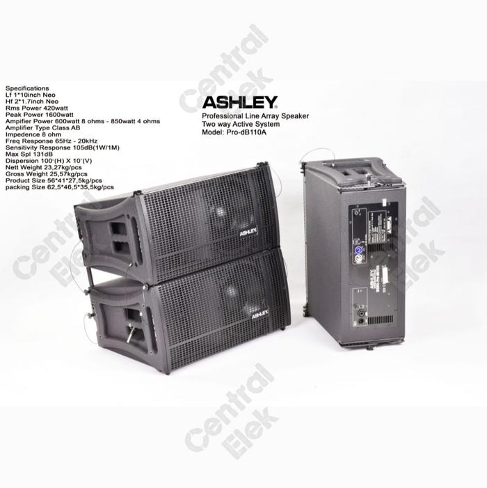 Jual Speaker line array ashley pro db110A 2 way aktif 10inch - Jakarta Pusat - Central Elek ...