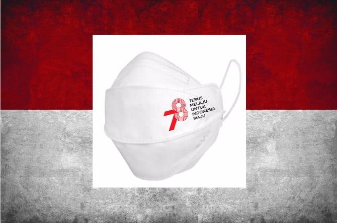 Jual Masker Putih 78 - Masker HUT RI 78 - Masker Merah Putih KF94 HUT ...