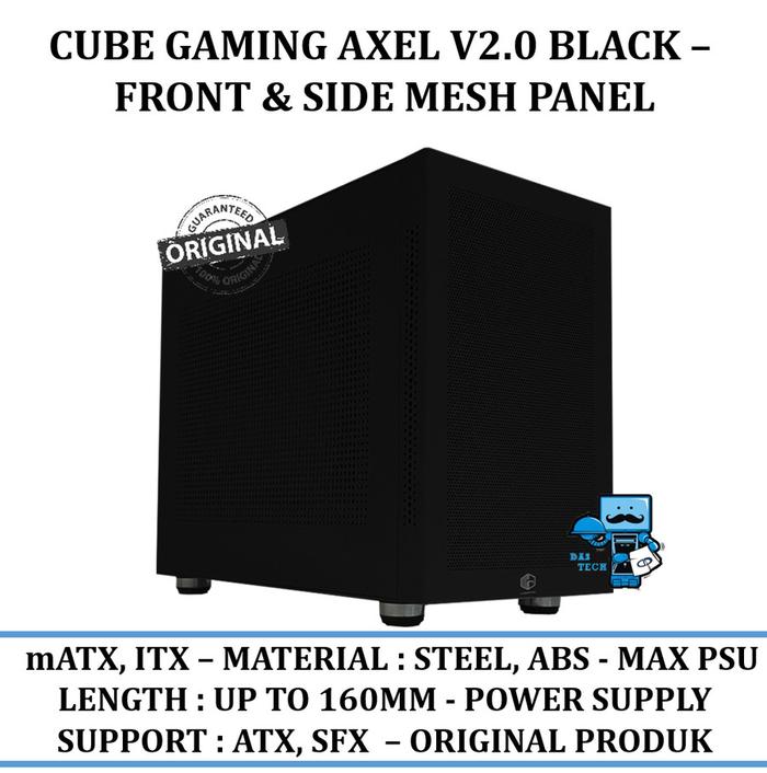 Promo CASING PC CUBE GAMING AXEL V2.0 BLACK – FRONT & SIDE MESH PANEL ...