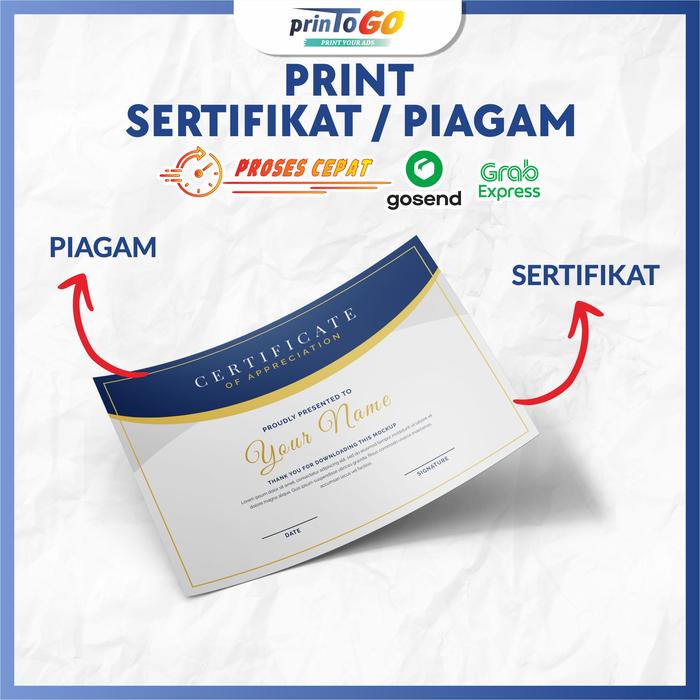 Jual CETAK SERTIFIKAT A4 / CETAK PIAGAM / PRINT SERTIFIKAT / PRINT ...