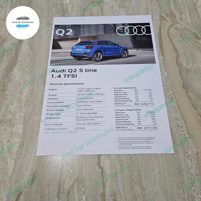 Jual brosur katalog mobil audi q2 s line 2023 flyer malaysia - Kota ...