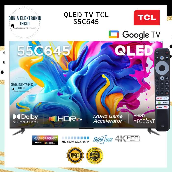 Promo TCL 55C645 TV QLED 55 INCH GOOGLE TV 55 INCH 4K HDR Dolby | tcl 55c645 Cicil 0% 3x - Kota ...