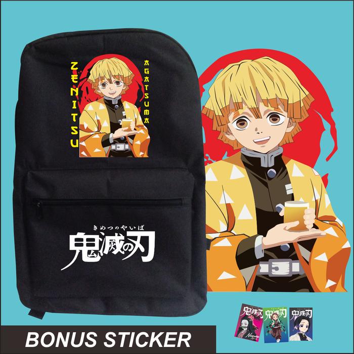 Jual Tas Ransel Anime Demon Slayer Kimetsu No Yaiba Zenitsu Agatsuma ...