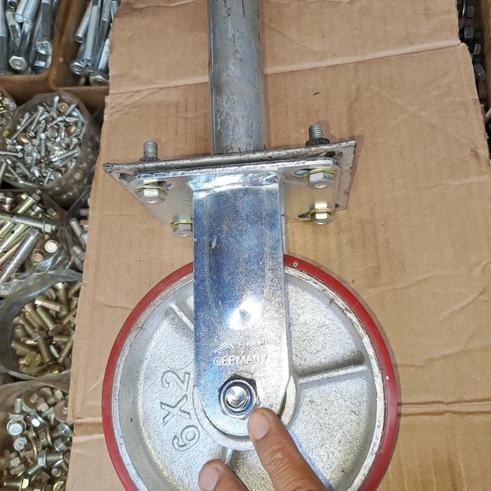 Jual roda scaffolding 6" heavyduty mati beban berat / roda steger tipe ...