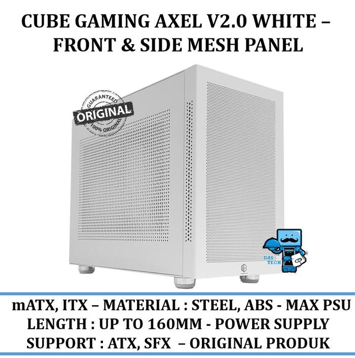 Promo CASING PC CUBE GAMING AXEL V2.0 WHITE – FRONT & SIDE MESH PANEL ...