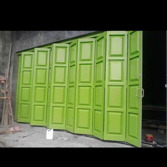Jual pintu lipet besi minimalis kombinasi plat eser bendingan - Kab ...
