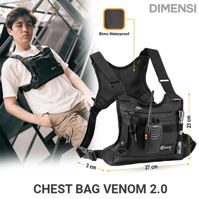 Jual Tas Rompi Dada Chest Bag Tactical Rig Bag Bodypack Outdoor Pria ...