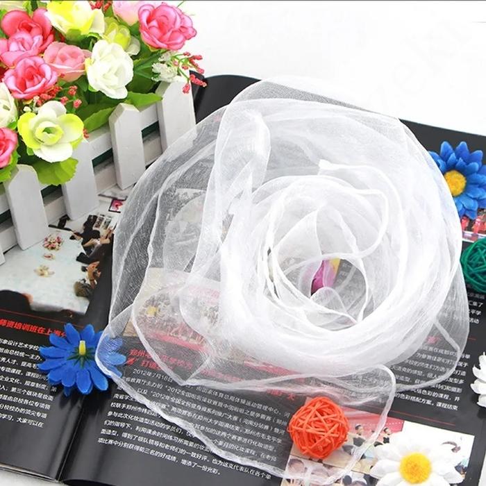 Jual Selendang White Scarf Shawl Syal Putih Sifon Kain Chiffon Plain ...