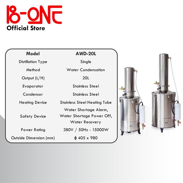 Promo B-ONE Stainless Steel Water Distiller Alat Aquades - 10L Cicil 0% ...