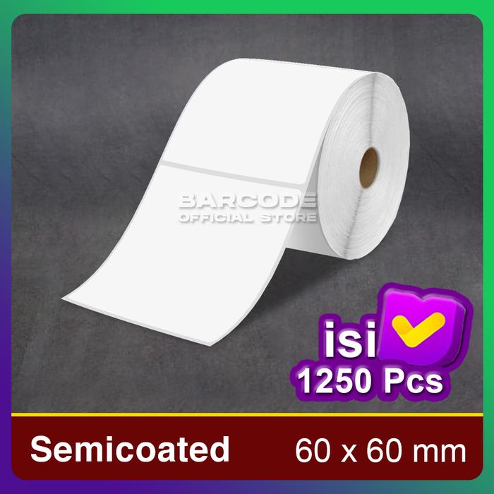 Jual Custom Label Semicoated 60x60 mm 1 Line 60 x 60 1 Line Thermal Yupo - Jakarta Pusat ...
