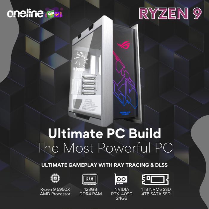 Promo Ultimate PC Gaming | Ryzen 9 5950X / 128GB / RTX 4090 24GB / 5 TB ...