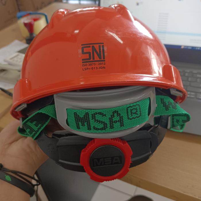 Jual Helm Safety MSA Full Set / Helm Kerja Proyek Warna Orange - SNI ...