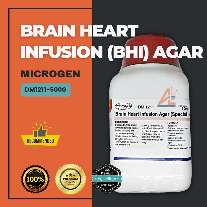 Jual Brain Heart Infusion (BHI) Agar, Powder, Media Mikrobiologi, 500 gram - Kab. Bogor - Toko ...