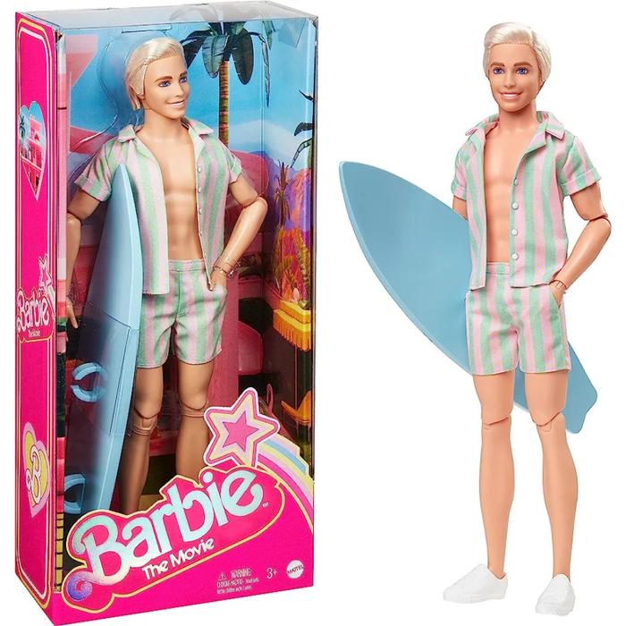 Promo Boneka Barbie The Movie Perfect Day Ken Blonde Made To Move Surf ...