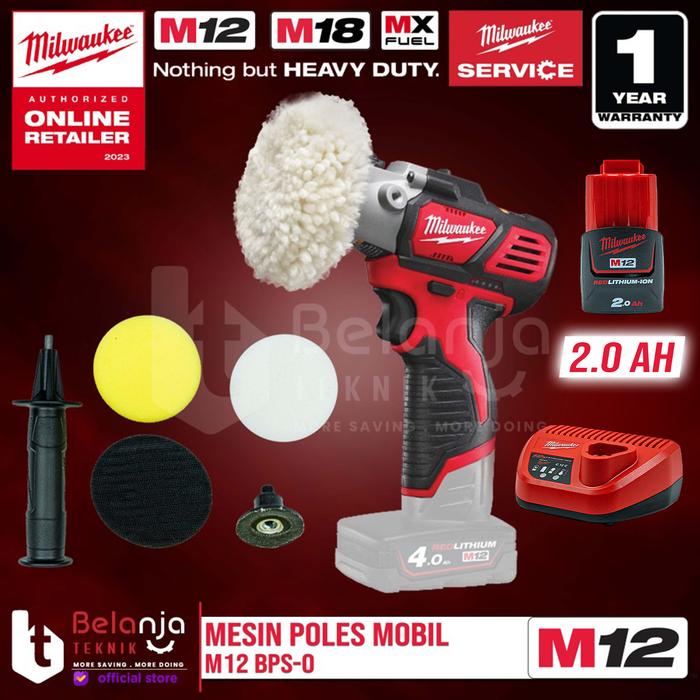Promo Milwaukee Polisher M12 BPS-0 Mesin Poles Mobil Baterai Set 12 V 2 AH Cicil 0% 3x - Kota ...