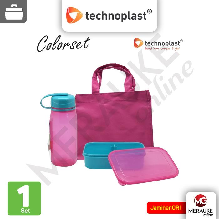 Jual TECHNOPLAST Colorset Soft Lunch Kit (Set Tempat Makan + Minum ...