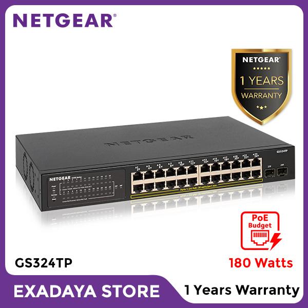 Jual Netgear GS324TP 24 Port Gigabit Ethernet PoE+ Smart Switch ...