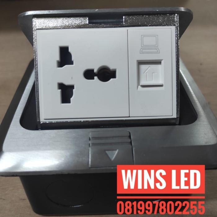 Jual STOP KONTAK LANTAI + DATA LAN STOPKONTAK LANTAI KOMPUTER - 2PIN ...