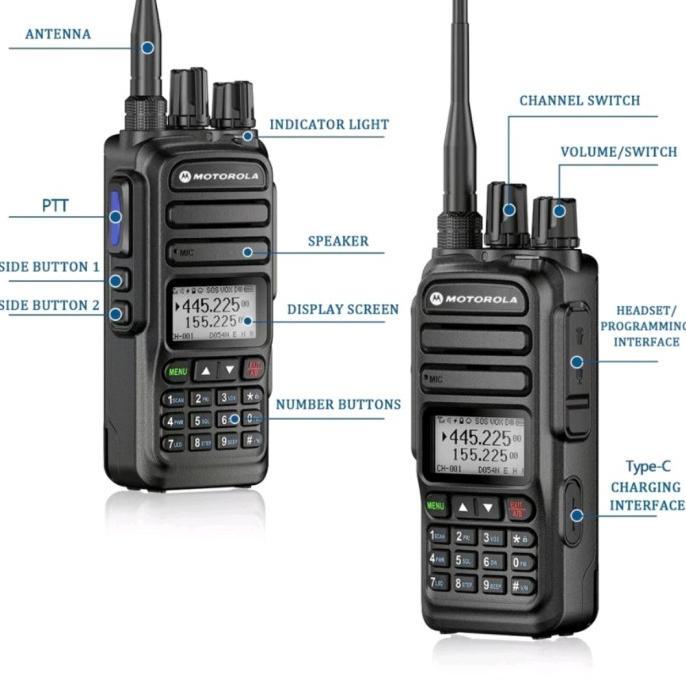 Jual HT MOTOROLA HX 370S DUAL BAND VHF 136-174 UHF 400-520 RADIO 2 ARAH ...