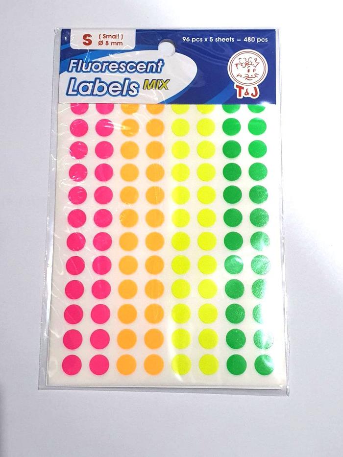 Jual 8mm MIX Bulat FLUORESCENT Tom n Jerry label stiker sticker ...