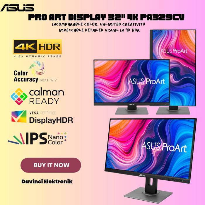 Jual ASUS PROART MONITOR DISPLAY PA329CV 32" 4K IPS HDR400 ERGONOMIC ...