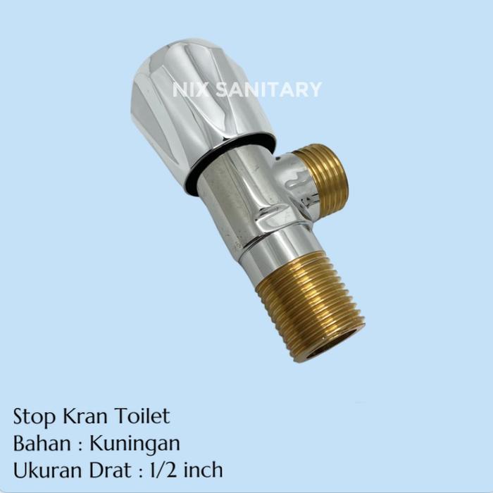 Jual Stop Kran Single Double Toilet Stop Kran Kuningan Keran Air Tee ...