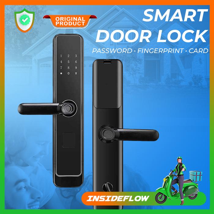 Jual Gagang Kunci Pintu Door Lock Smart Password Fingerprint Tapping Card - Jakarta Barat ...