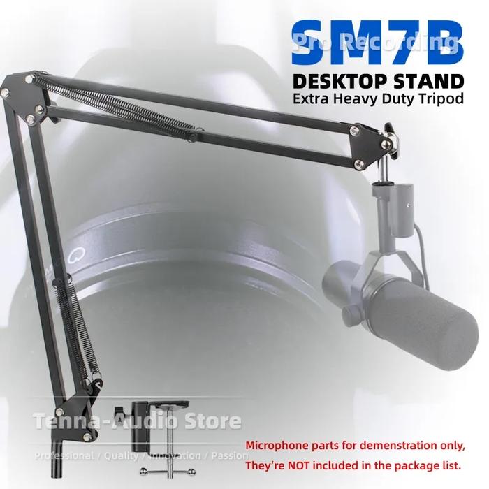 Jual Stand Mic shure SM7B cantilever recording clamp mic boom arm ...