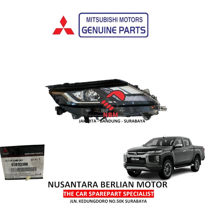 Jual HEADLAMP KANAN / RH MITSUBISHI NEW TRITON 2019 UP 8301D380 ...