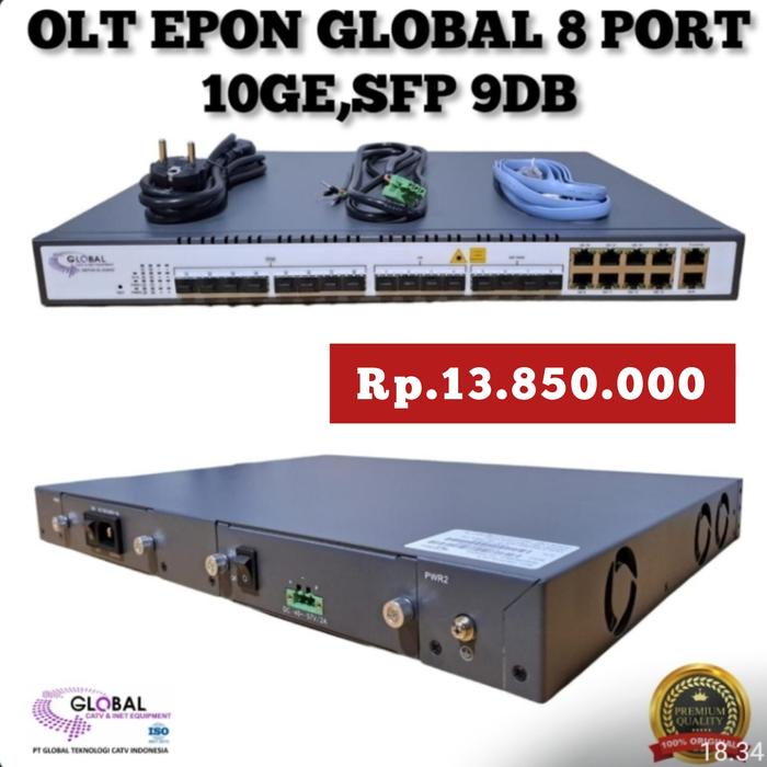 Jual OLT EPON GLOBAL 8 PORT + SFP.9DB POWER AC+ DC - Kab. Demak ...