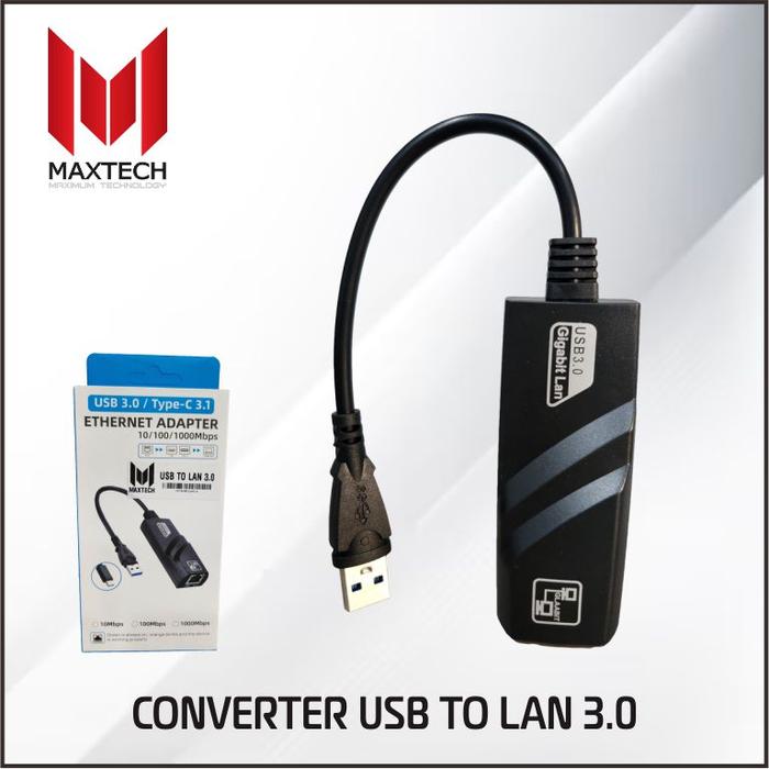 Promo USB 3.0 To LAN Ethernet Gigabit Adapter Up To 1 Gbps - Kota Medan - maxtech computer house ...