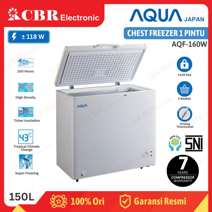Jual FREEZER PETI - CHEST FREEZER AQUA AQF-160W / 150 L - Kota Batam - CBR Elektronik Batam ...