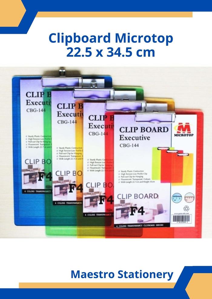 Jual Clipboard Plastik MICROTOP CBG-144 / Papan Jalan / Papan Ujian ...