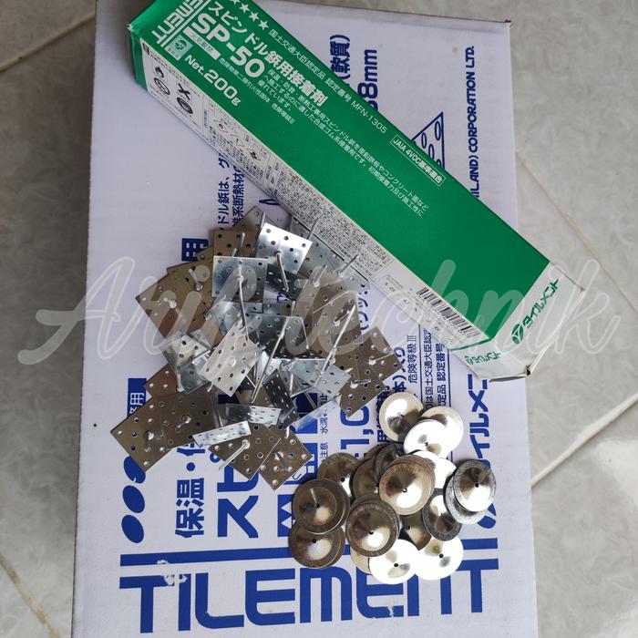 Jual Spindel pin 38mm TILEMENT / paku rockwool 38 mm 1dus 1000pcs + Lem ...