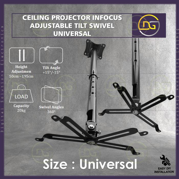 Jual Bracket Proyektor Gantung Plafon Adjustable Ceiling Projector ...