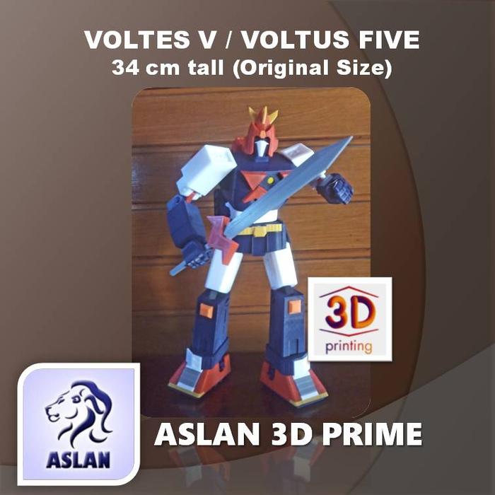 Jual VOLTES V / VOLTUS FIVE ARTICULATED ACTION FIGURE MECHA 3D Print ...